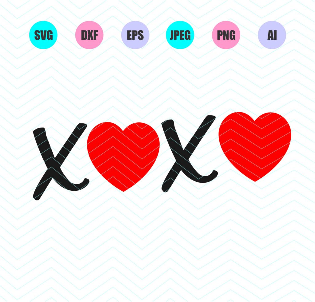 XOXO SVG, SVG File, DXF File, PNG File, Clipart, Digital Cut Files ...
