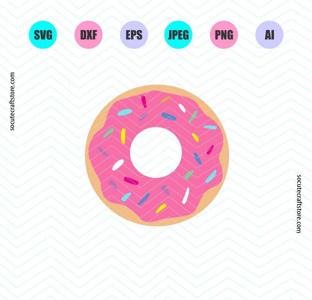 Donut Svg, Donut Svg File, DXF File, PNG File, Clipart, Digital Cut ...