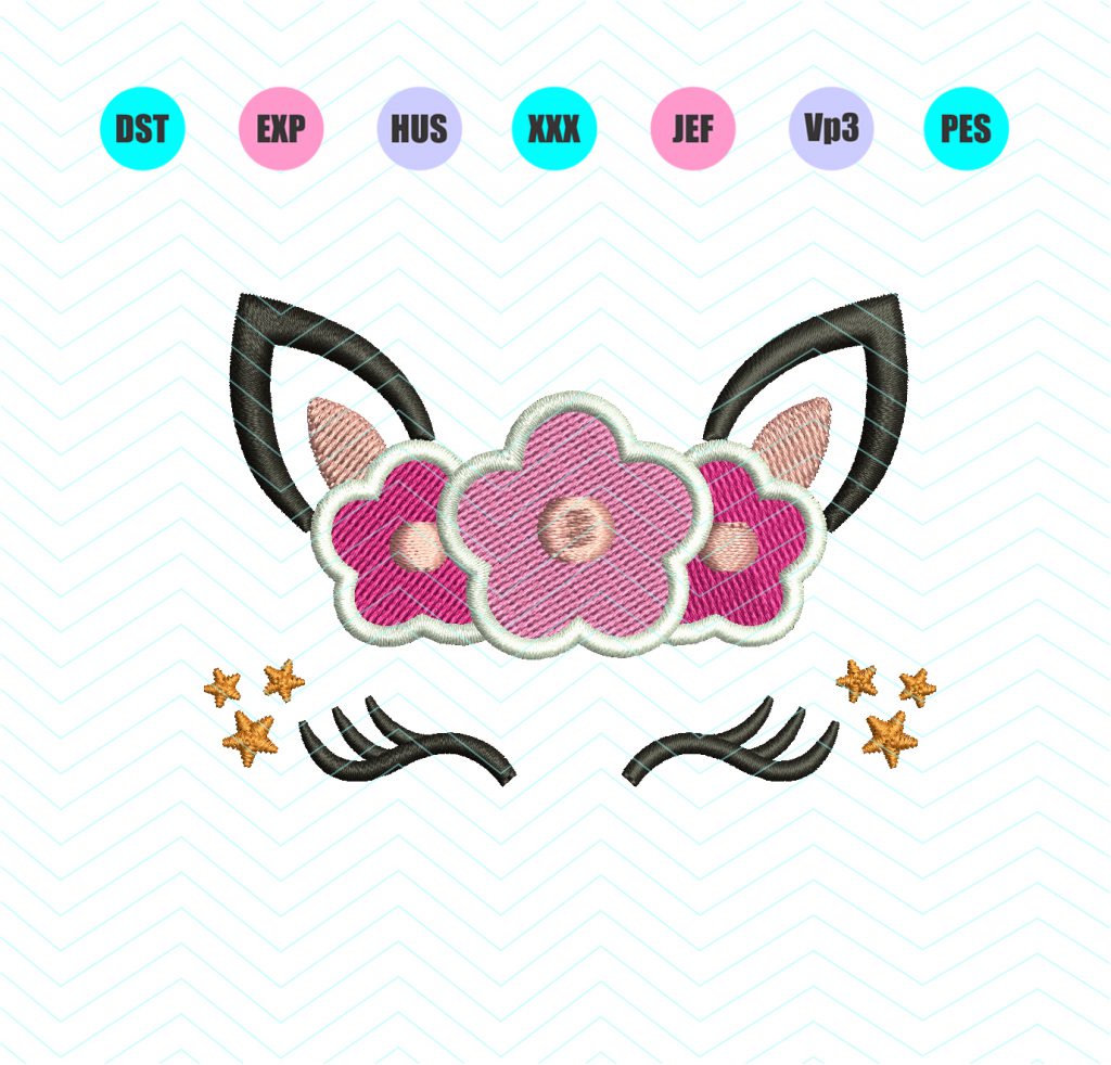 Unicorn Face Machine Embroidery Design 3 Sizes - INSTANT DOWNLOAD ...