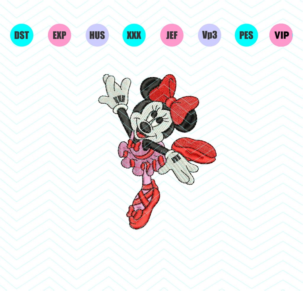 Minnie Mouse Machine Embroidery Design 3 Sizes - INSTANT DOWNLOAD ...
