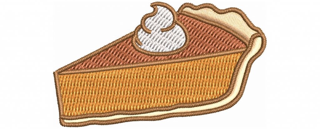 Turkey and Pie Embroidery Design - Socutecraftstore