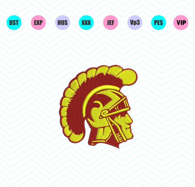 USC Trojans Logo Machine Embroidery Design 5 Sizes - Instant Download ...